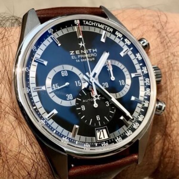 Zenith el primero chronograph Rare Blue Face. | WatchCharts Marketplace