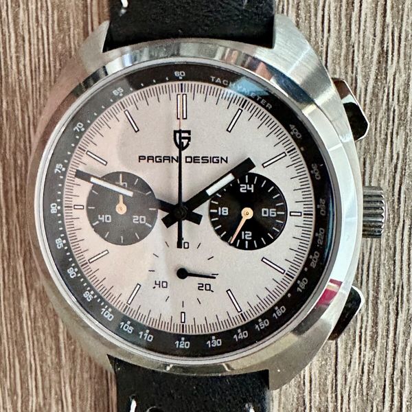 Pagani Design PD-1782 Men's Watch Quartz 3 Sub-Dials Screw Down Crown ...