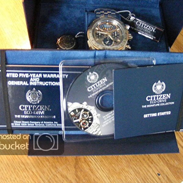 Citizen Signature Moon Phase Flyback Chronograph AV3006-50H *BNIB ...