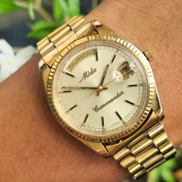 Mido commander (president) 8223 Automatic Cal.ETA2836 men watch vintage ...