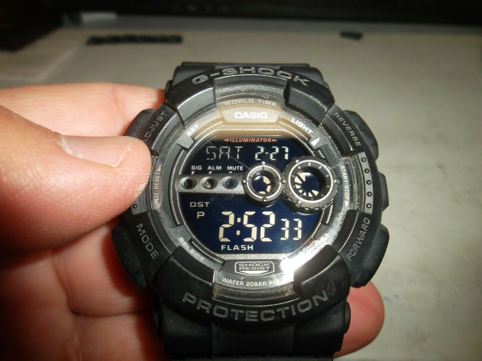 Casio G-Shock GD-100 3263 Men's Black World Time Wrist Watch | WatchCharts