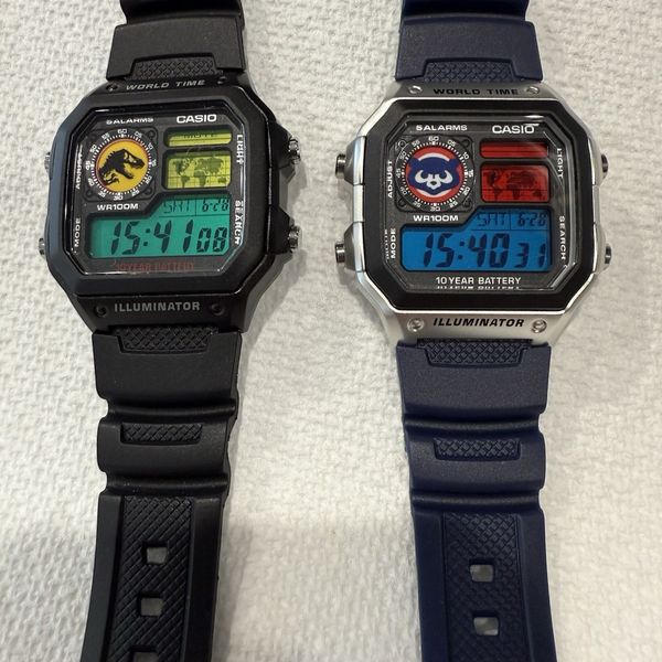 Custom Jurassic Park Watch - Casio Royale AE1200 | WatchCharts Marketplace