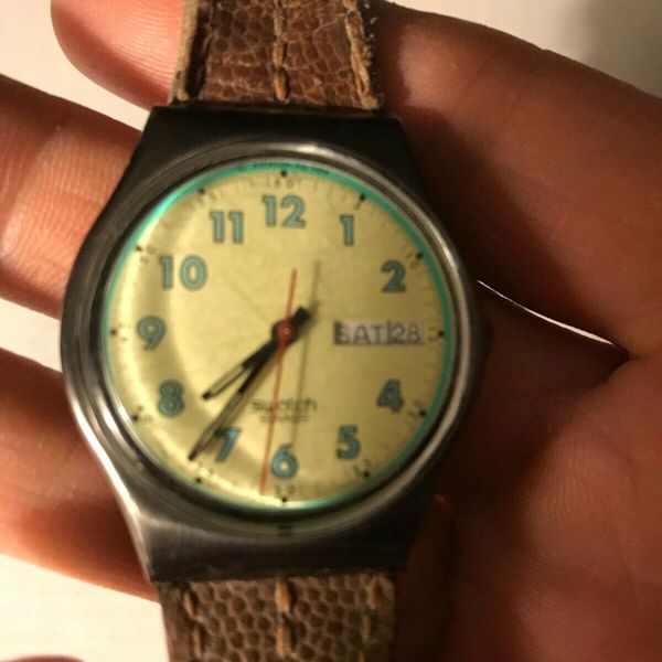 VINTAGE SWATCH SWISS MATE WATCH 5755 Design Dial Need new battery ...