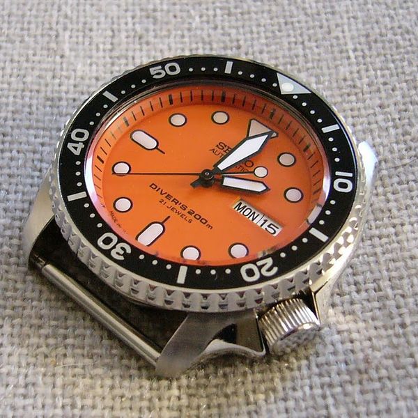 FS: Seiko SKX011J Orange Diver - Modified with Yobokies Plongeur Hands ...