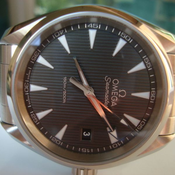 SOLD Omega Seamaster Aqua Terra Quartz grey teak dial | WatchCharts ...