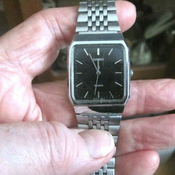 Rare Casio Quartz Square Face Stainless Watch 371 MQ-347 | WatchCharts Marketplace