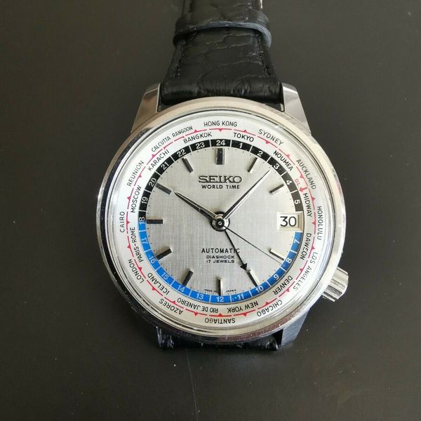VINTAGE SEIKO WORLD TIME 1ST 6217-7000 TOKYO OLYMPIC AUTOMATIC MENS ...