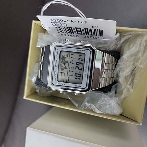 Casio Vintage Collection World Time Watch A500WEA-1EF Stainless Steel | WatchCharts Marketplace