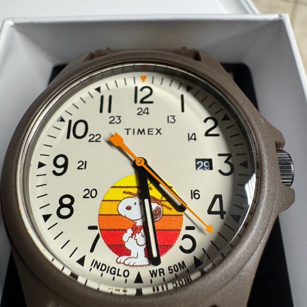 Timex Acadia X Peanuts Snoopy Beagle Scout 40MM With Box New Battery ...