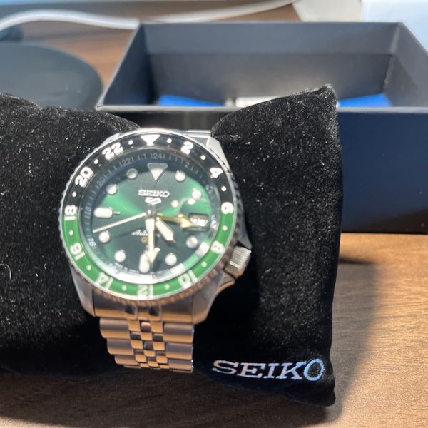 Seiko 5 Five Sports SSK035 GMT Automatic Watch 100 Meter Green Dial ...