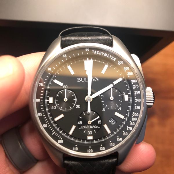 Wts Bulova Lunar Pilot Leathernato Strap Watchcharts