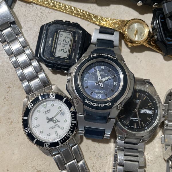 Lot Of Casio Digital And Analog Menâ s Watches.For Parts Or Repair.some ...