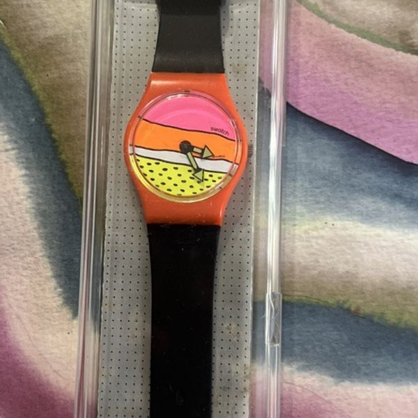 New Vintage Schmidt Muller Keith Haring Rare Breakdance Swatch Watch ...