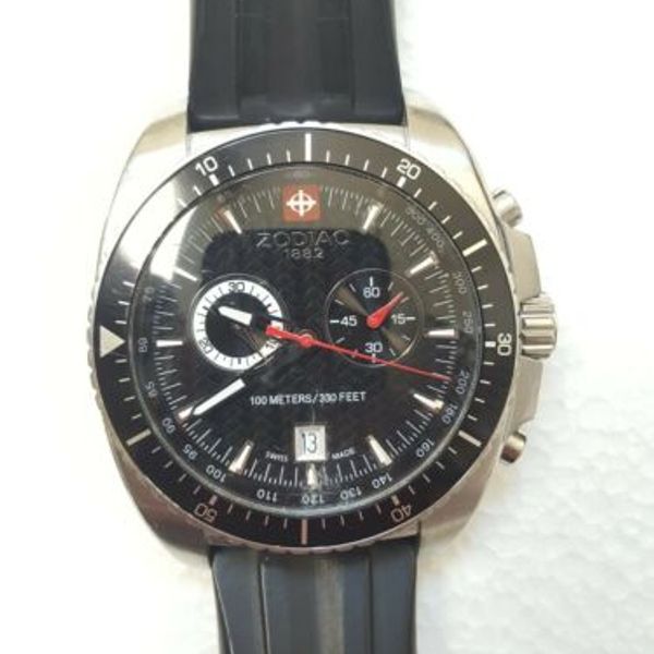Zodiac Speed Dragon ZO5507 Men's Alarm Chronograph Swiss Made Watch ...