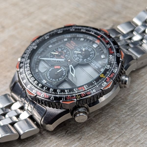 AUTHENTIC CITIZEN WORLD TIME CHRONO NAVIHAWK Spares Or Repair C300 ...
