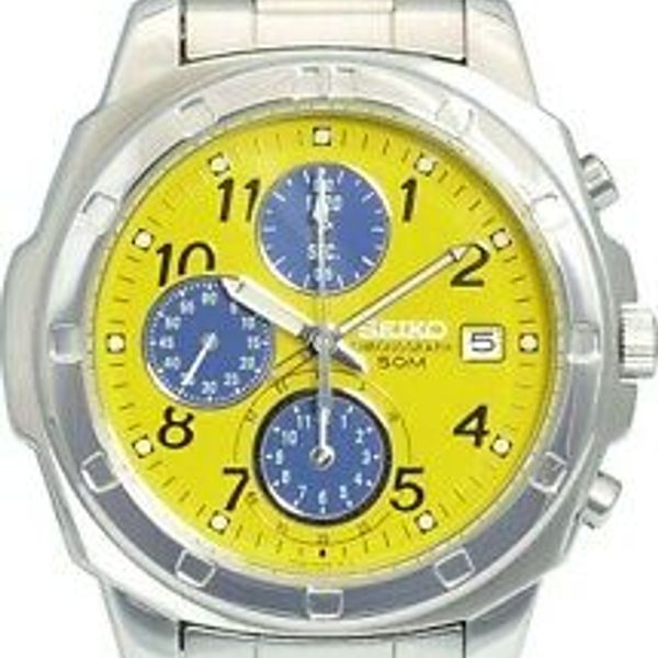 SEIKO Watch Overseas Model Yellow SND409 Men's | WatchCharts Marketplace