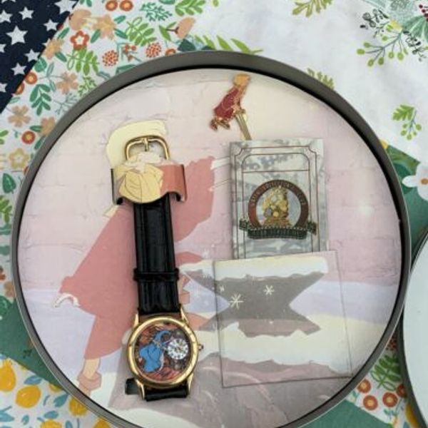 Disney Collector’s Club Series Sword In The Stone Wrist Watch And Pin ...