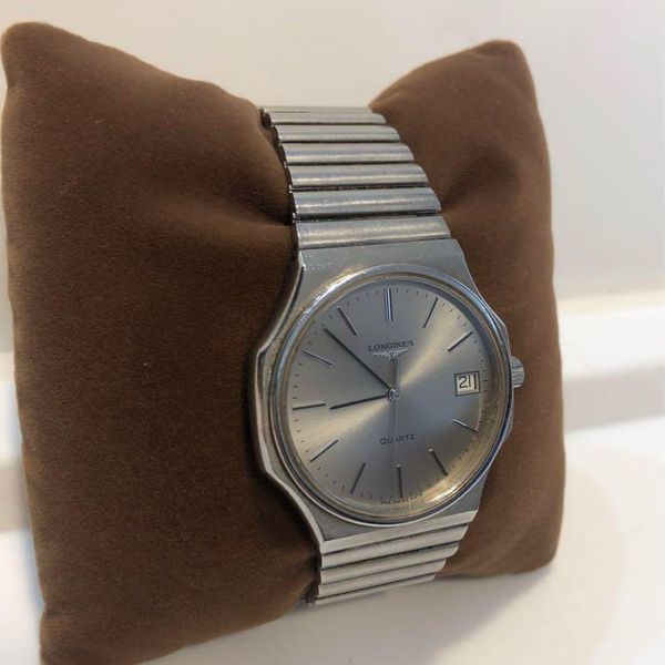 Longines Octagon Quartz Watch Silver Dial Swiss Made 16 5cm Battery ...