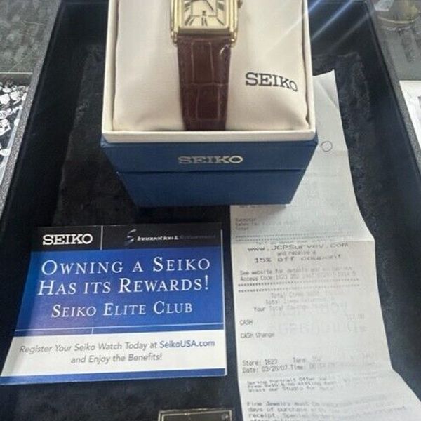 Seiko Men's Watch Model SXB850 w/ Alligator Leather Band Box and Papers | WatchCharts Marketplace