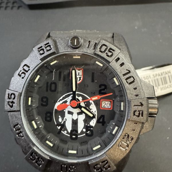Luminox Spartan 45mm Black Carbonox Case and Rubber Strap Men's ...