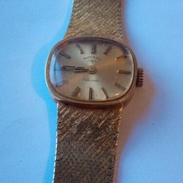 Ladies Vintage Rotary 17Jewel Incabloc Watch, windup goldtone, working ...