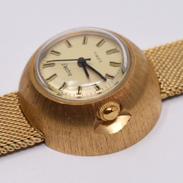 Vintage 1972 Mint NOS Timex Electric Ladies Dome Wristwatch MCM ...