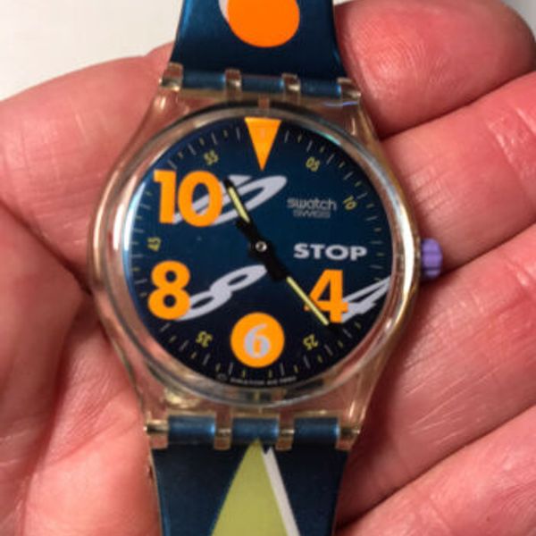 Vintage 1993 SWATCH Watch MOVIMENTO SSK102 Stop Watch New | WatchCharts Marketplace