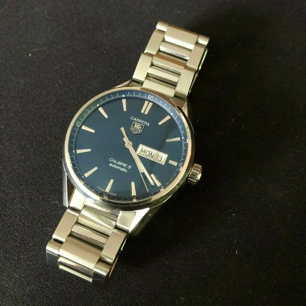 Tag Heuer Carerra Blue Dial Calibre 5 Automatic Watch - WAR201E.BA0723 | WatchCharts