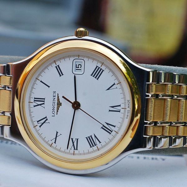 LONGINES FLAGSHIP QUARTZ L156.4 GOLD PLATED GENTS DRESS WATCH IN BOX ...