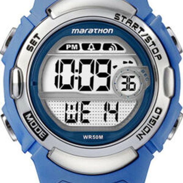 Timex Men's Marathon Digital Quartz Blue Resin Watch TW5M14400 ...