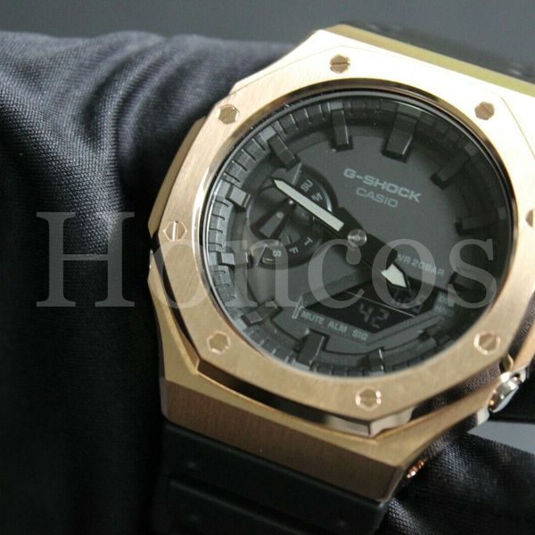 GA-2100-141 Casioak AP Royal Oak New Black Version Custom Made Rose ...
