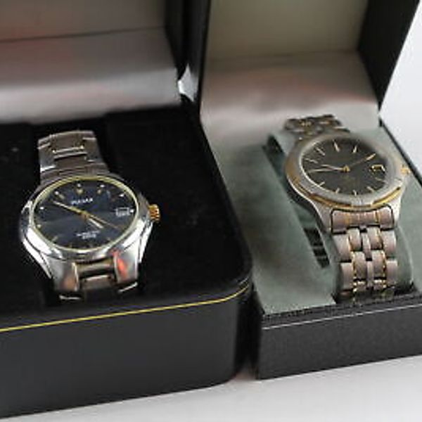 Mens Assorted Kinetic Watches Motion Powered Quartz Seiko Pulsar ...