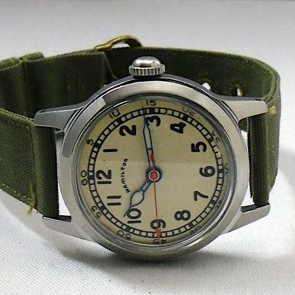 Hamilton World War II 987S NAVY USMC Military Watch Mint R88-W-800 ...