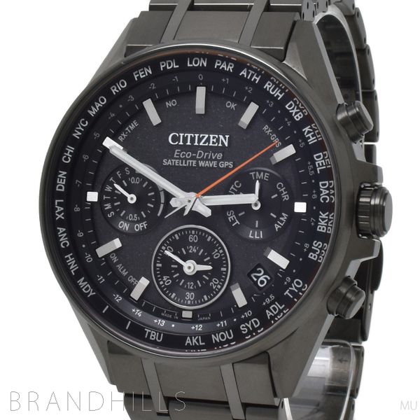 Citizen watch Atessa Eco-Drive GPS satellite radio double direct flight ...