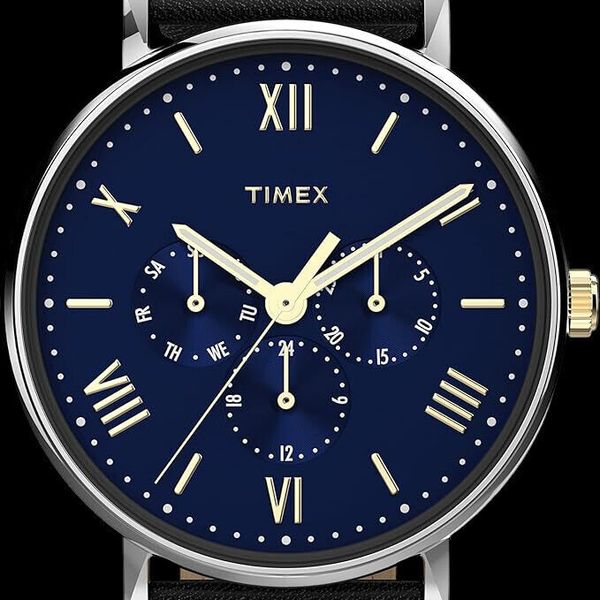 Timex Men's Southview Multifunction 41mm Watch Silver-Tone Case Blue ...