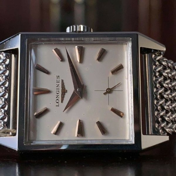 1960's New Old Stock Longines square watch, cal. 23z serviced, Ref 6872 ...