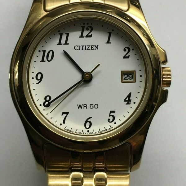 Citizen Ladies WR50 Gold Toned Bracelet Quartz Watch, 1012-R11474 RC ...