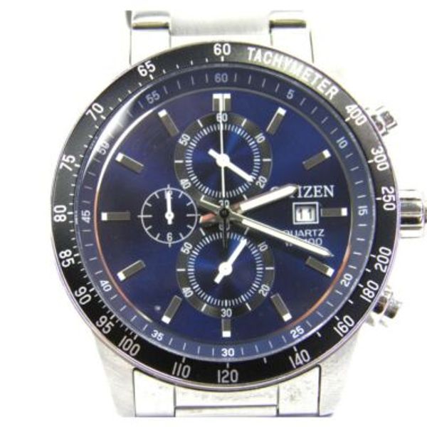 Mens Citizen Chronograph 0510 S110912 stainless steel quartz wrist ...