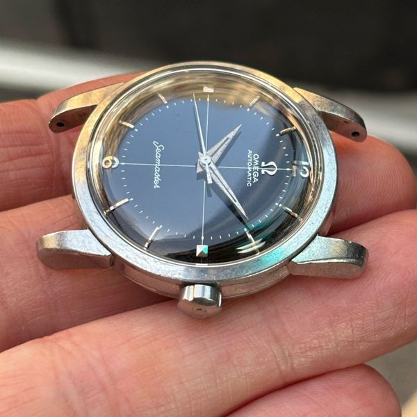 Omega Seamaster black glossy dial cal. 501 | WatchCharts Marketplace