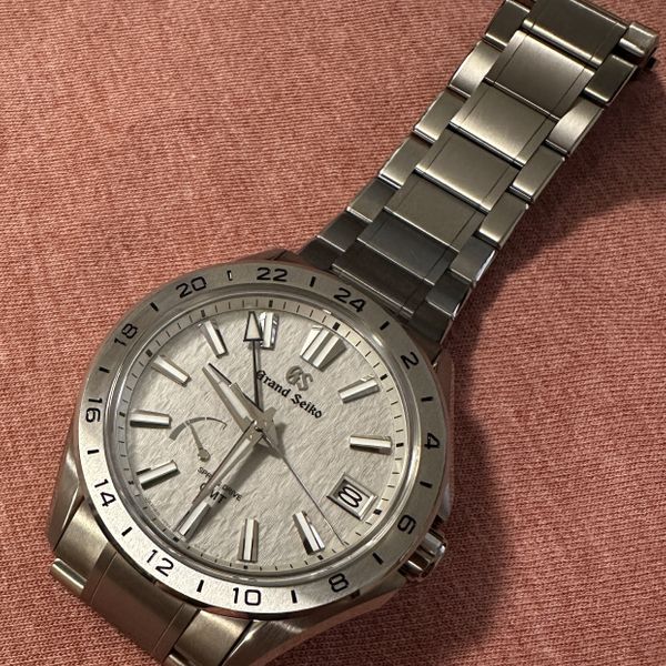 Grand Seiko SBGE285 Spring Drive Titanium GMT Mistflake | WatchCharts ...