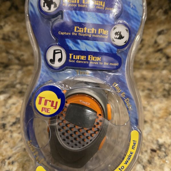 Timex Wrist Rave Interactive Children's Watch Orange Silver NEW VTG ...