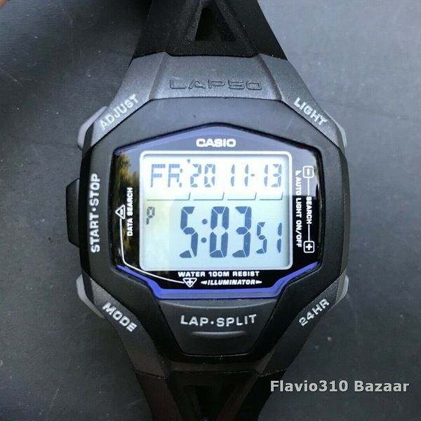 CASIO WS-1100H-1A (2038) 50 Lap Memory 38mm watch - New Battery ...