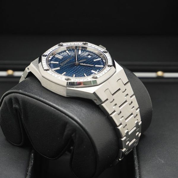 Audemars Piguet Royal Oak Steel Blue Dial 15551ST.ZZ.1356ST.02 50TH ...