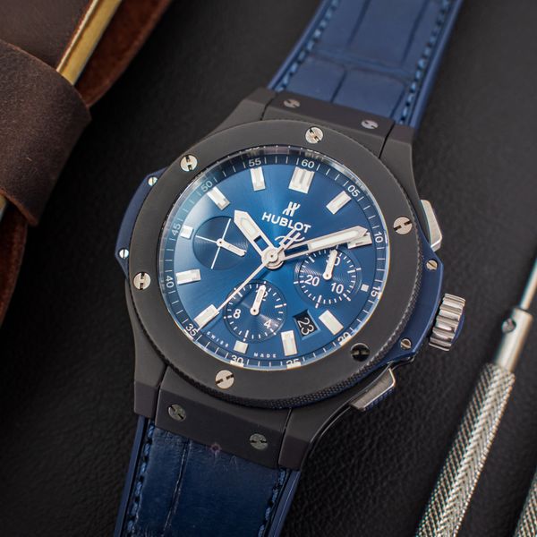 [$9,797 USD] FS: Hublot Big Bang Ceramic 44mm Chronograph Blue BOX ...