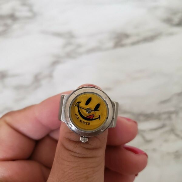 Joe Boxer Vintage Smiley Face Ring Watch Retro 80s and 90s Collectible ...