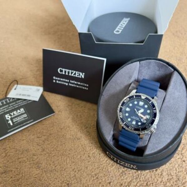 Citizen Men's Eco-Drive Promaster Diver Date Blue Rubber Strap Watch BN0151-09L | WatchCharts ...