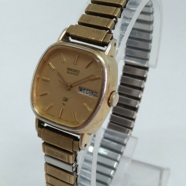 VINTAGE 1982 Seiko 8523-5000 Women's 22mm Gold Tone Manual Wind ...