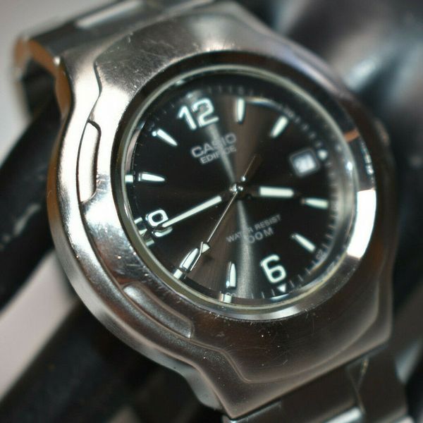 Casio Edifice 100m EF-104 Men's Watch NEW BATTERY! | WatchCharts ...