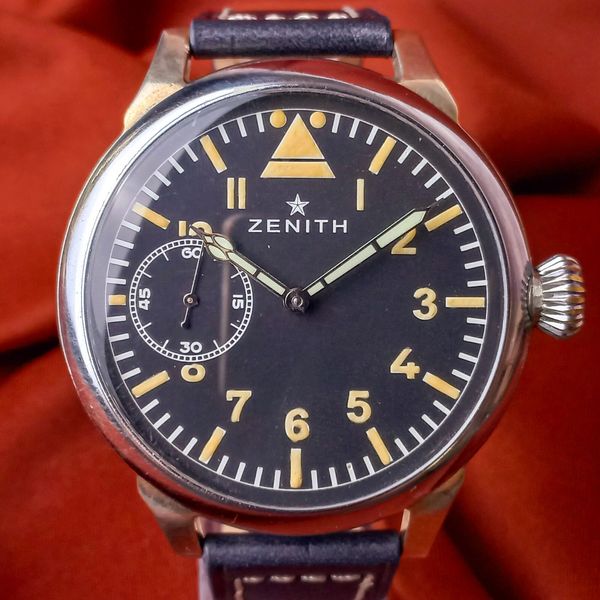 Vintage Zenith Men's Watch Military Style Marriage Swiss Wristwatch ...