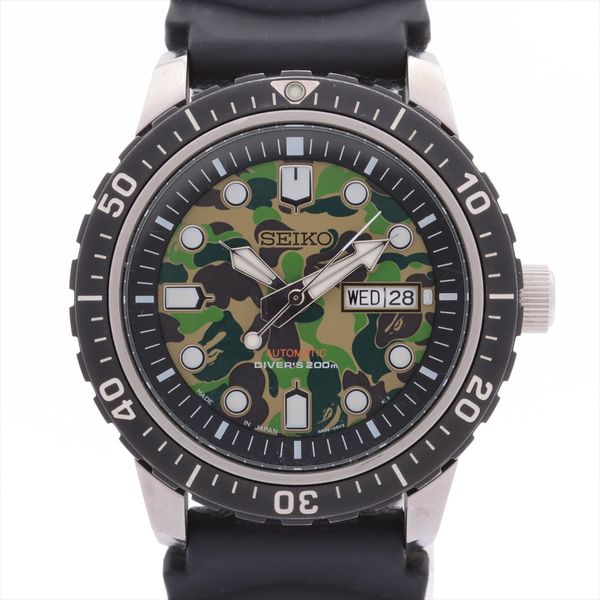 [Used] Seiko BAPE x SEIKO SZEL003 SS x Rubber AT Green Dial | WatchCharts